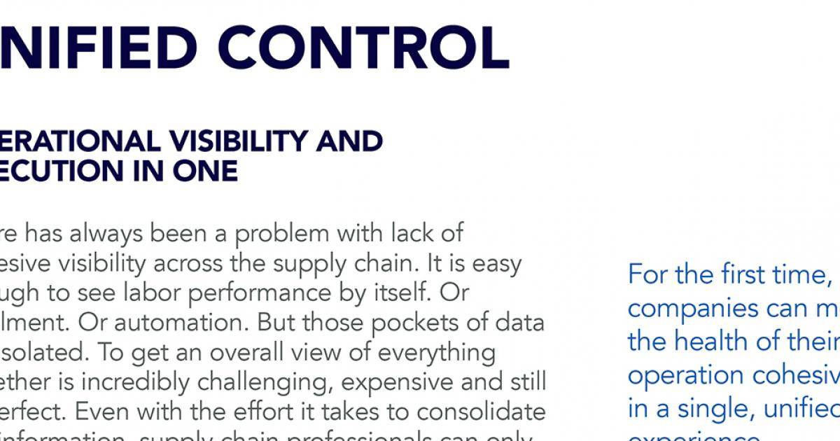 Operational Visibility and Execution in One